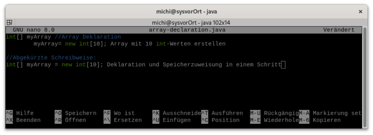 Java Array – Programmieren lernen
