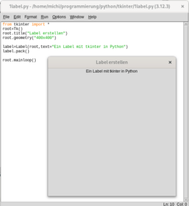 Python – tkinter mit Beispielen – Programmieren lernen