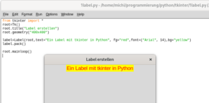 Python – tkinter mit Beispielen – Programmieren lernen