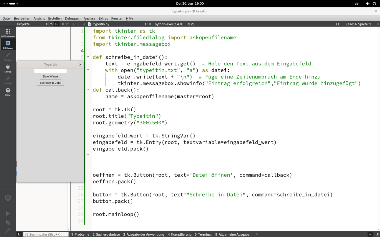 Python – tkinter mit Beispielen – Programmieren lernen