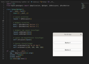PyQT Button erstellen – Programmieren lernen