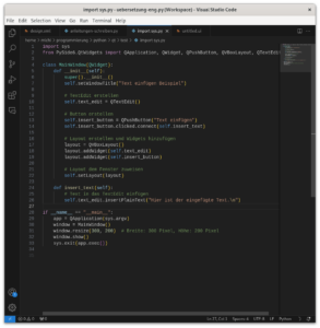 PySide mit Qt und Python – Programmieren lernen