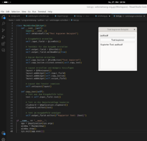 PySide mit Qt und Python – Programmieren lernen