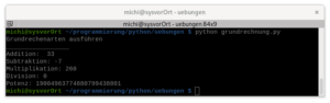 Übungen Python – Programmieren lernen