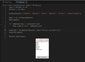 Python – tkinter mit Beispielen – Programmieren lernen
