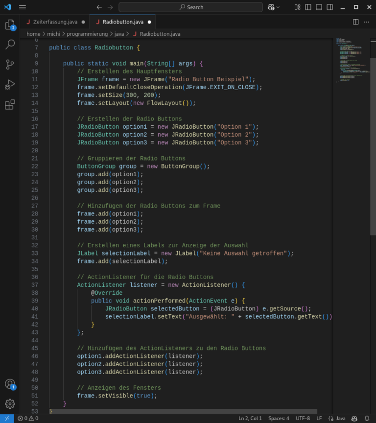 Java GUI – Programmieren lernen