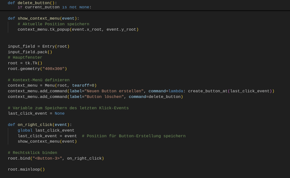 Python – tkinter mit Beispielen – Programmieren lernen